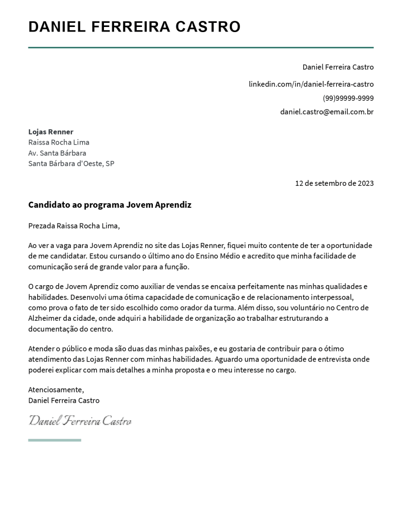 Os Melhores Modelos De Carta De Apresenta o Os Melhores Modelos De Carta De Apresenta o