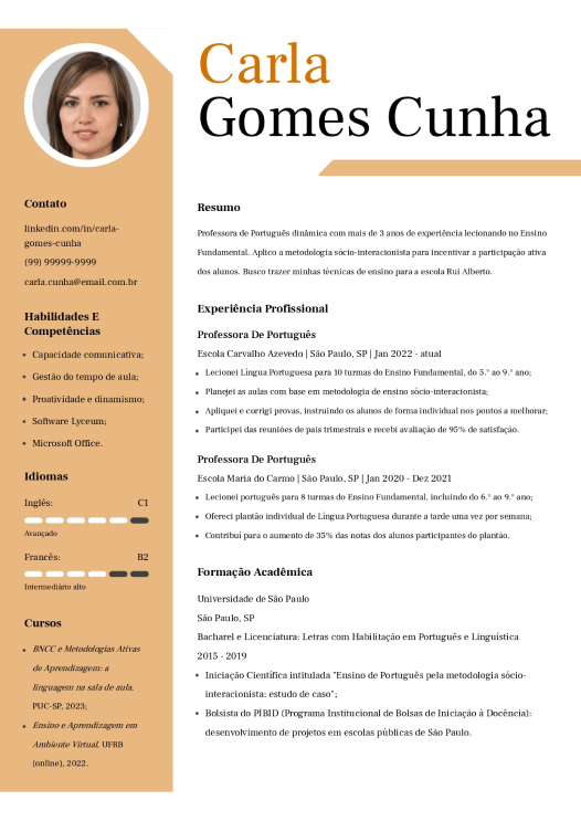 Exemplos de currículo pronto: CVs profissionais e simples