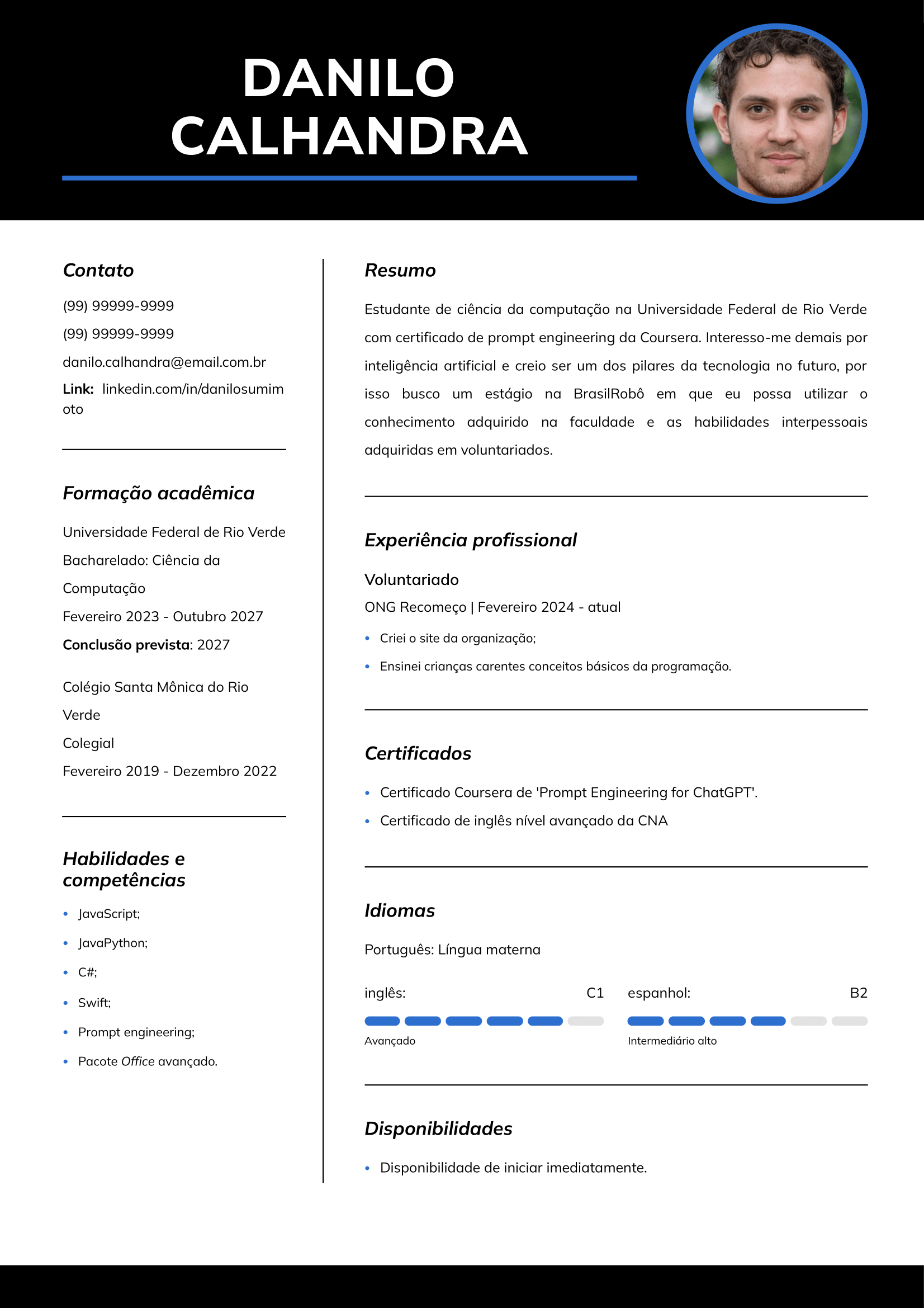 Melhores modelos de currículo prontos para baixar