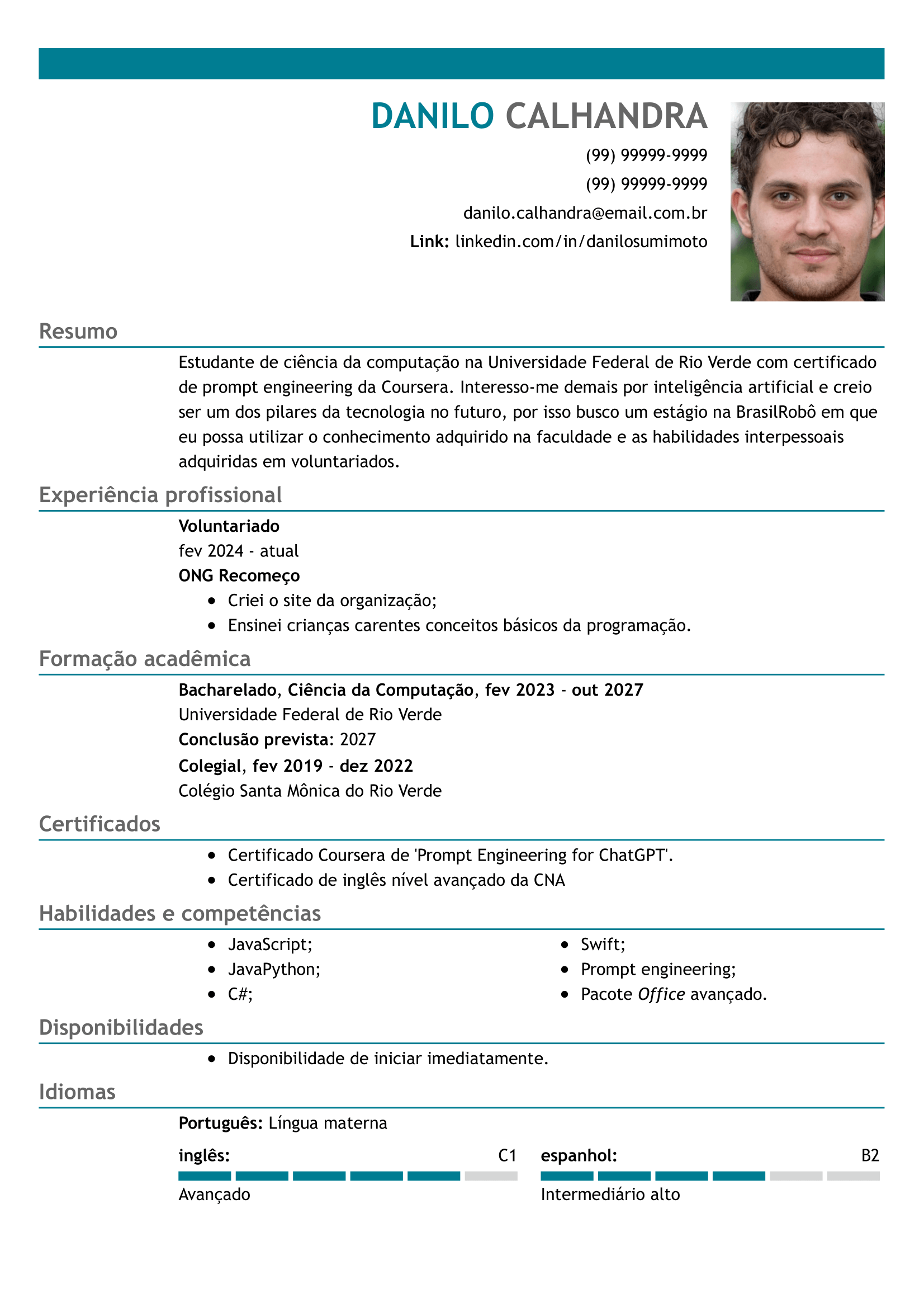 Melhores modelos de currículo prontos para baixar