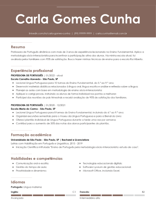 Melhores modelos de currículo prontos para baixar