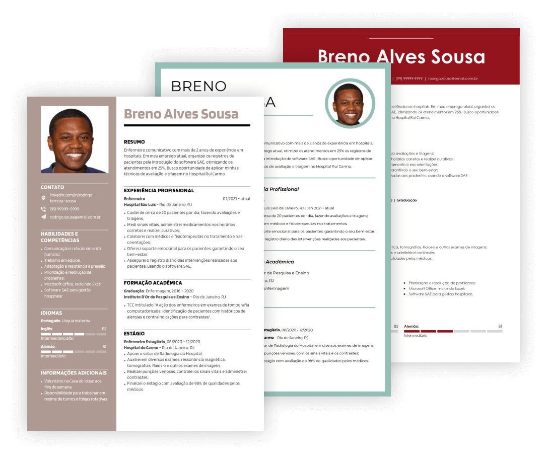 Exemplos de currículo pronto: CVs profissionais e simples