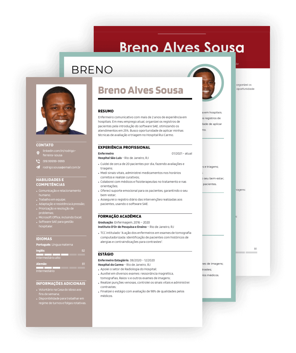 Exemplos de currículo pronto: CVs profissionais e simples