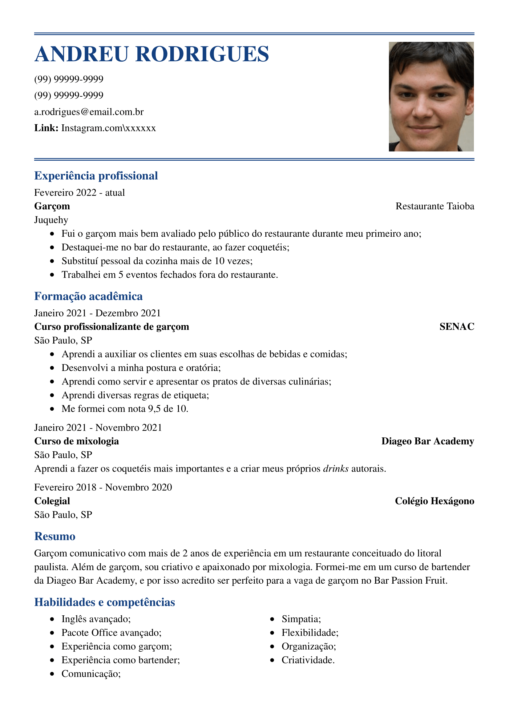 Exemplos de currículo pronto: CVs profissionais e simples